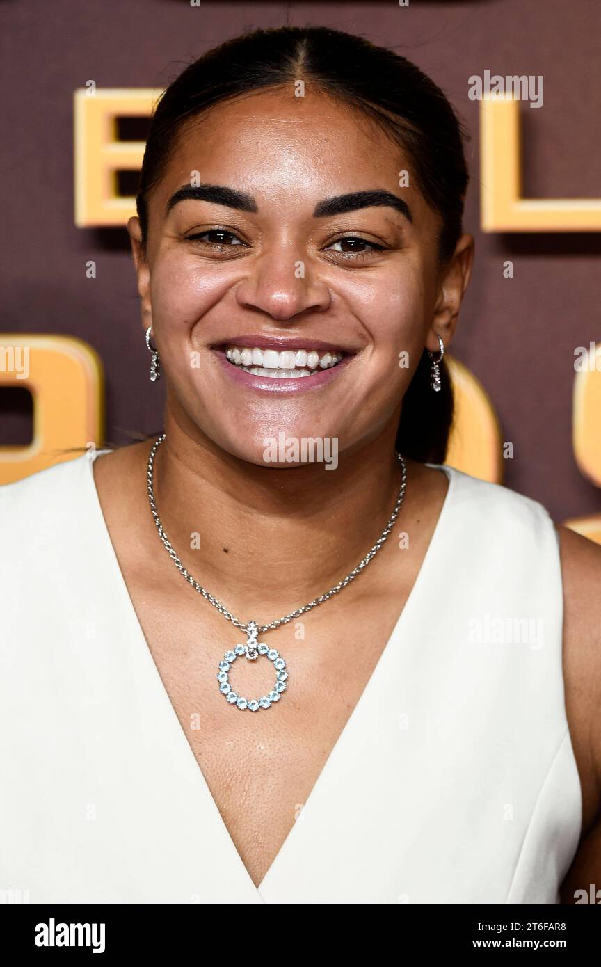 Jess Carter bei der Premiere des Kinofilms The Hunger Games: The Ballad ...