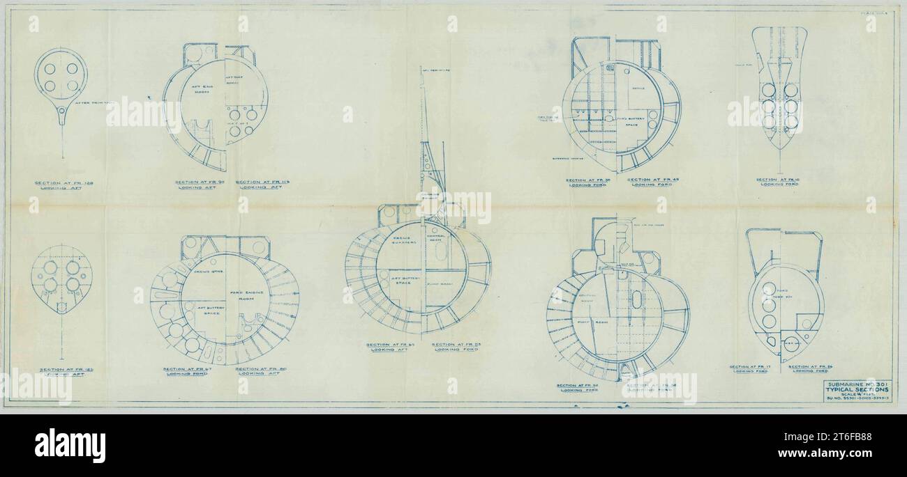 USS Roncador (SS-301)- Booklet of General Plans - Typical Sections ...