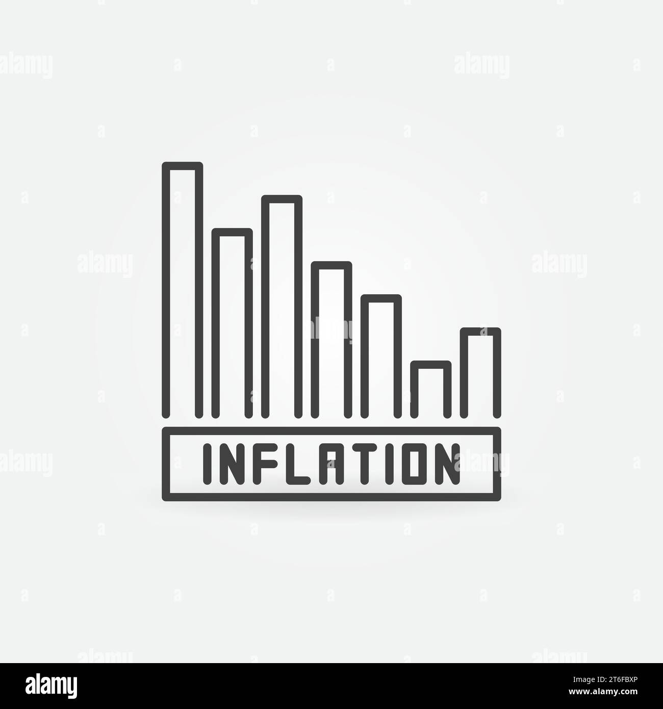 Inflation Graph vector concept linear minimal icon or symbol Stock ...