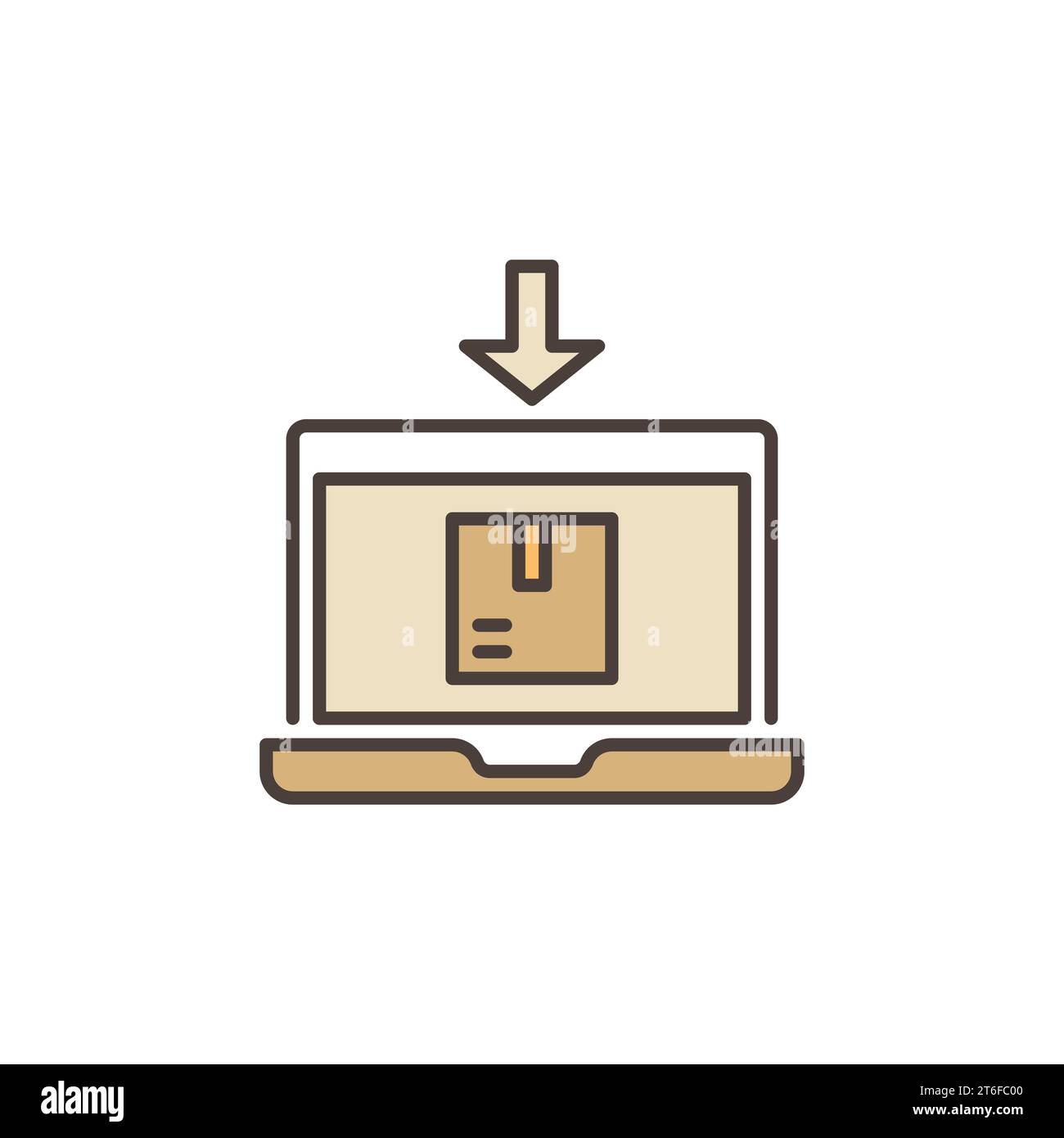 Laptop vector Inventory Control concept colored icon or design element ...