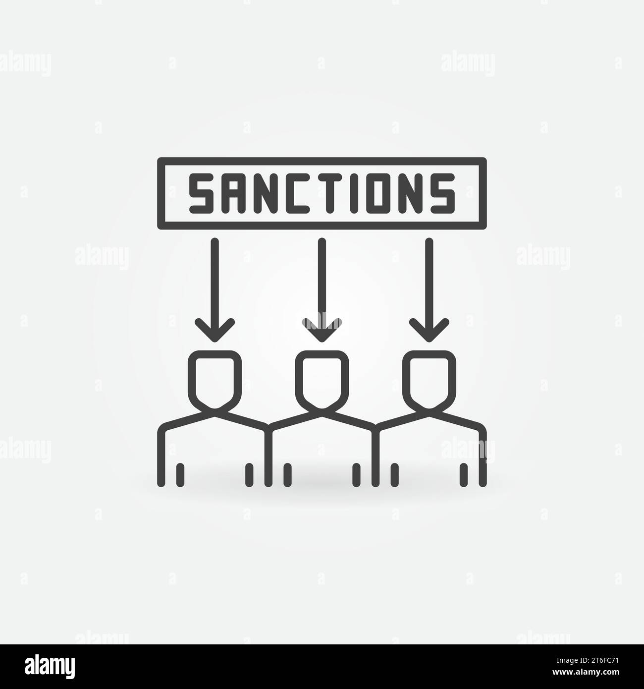 People in Sanctions vector concept linear icon or symbol Stock Vector ...