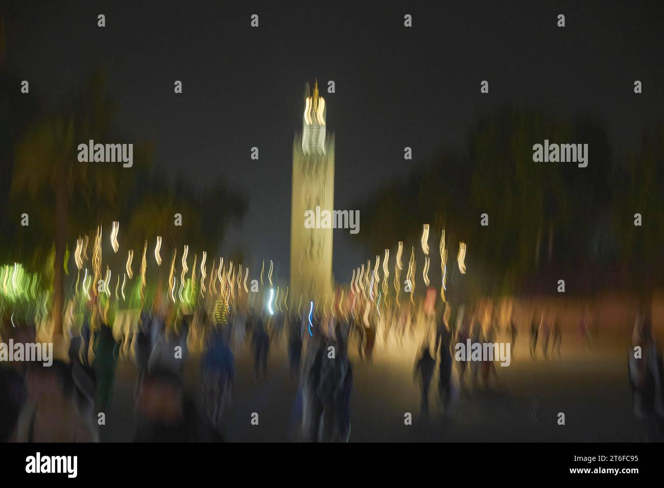 Artist's impression of the Demaa El Fna square with Koutobia Moscue ...
