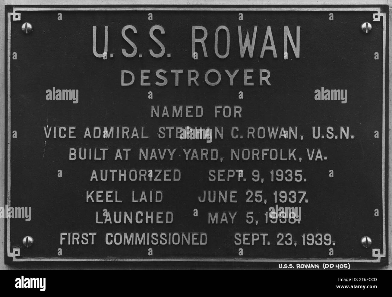 USS Rowan - 19 Stock Photo - Alamy