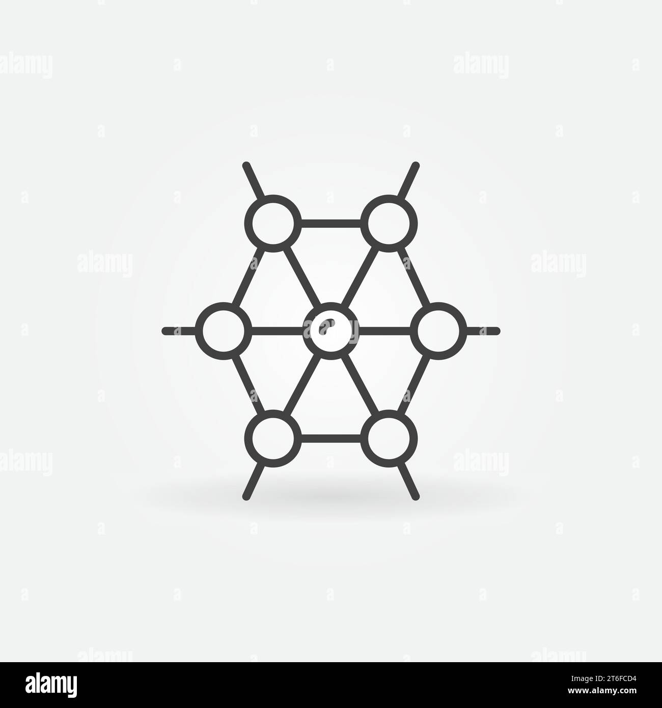 Abstract Chemistry Molecule vector Science concept outline icon or ...