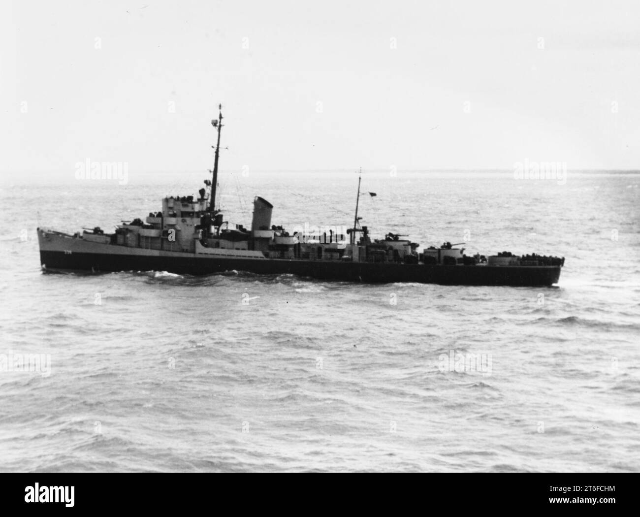 USS Roy O. Hale (DE-336) underway in the Atlantic Ocean on 4 June 1944 ...