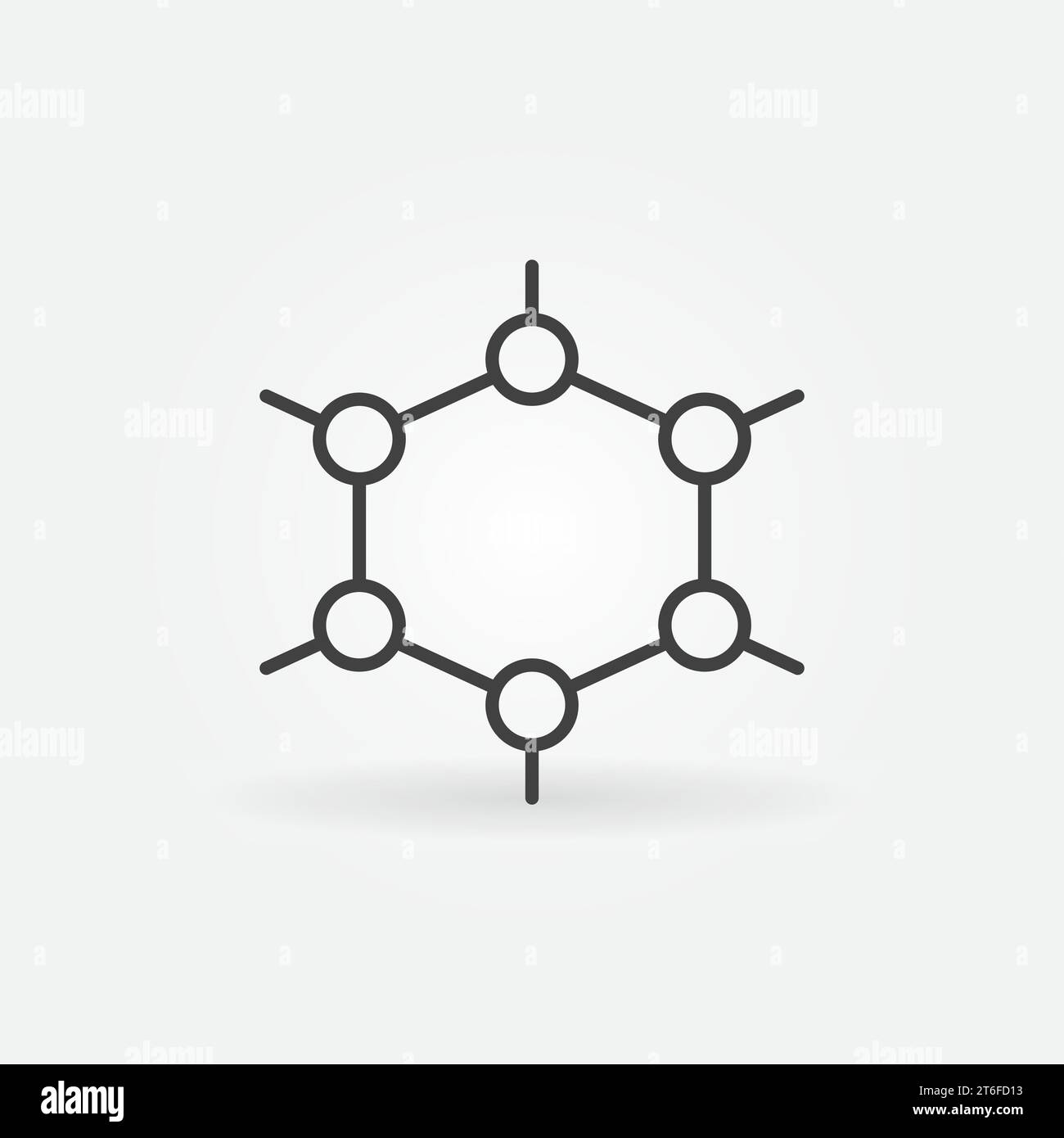 Biochemistry Chemical Formula Structure vector concept thin line icon ...