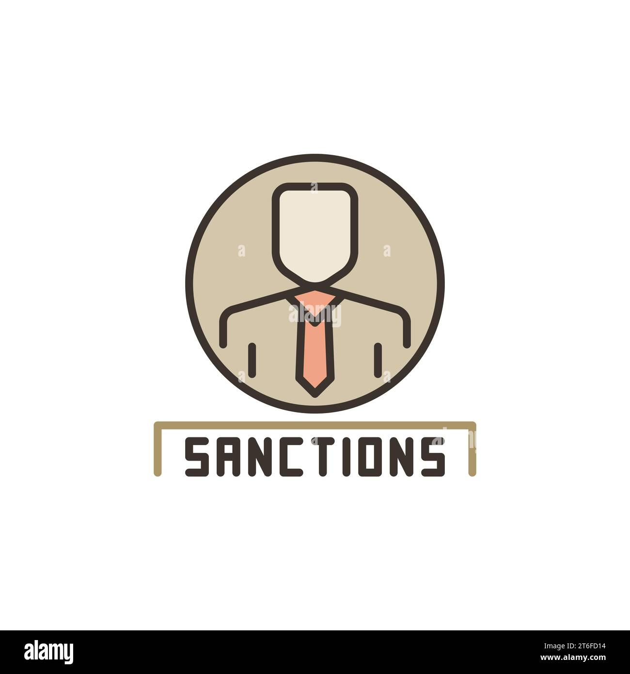 Sanctions and Man vector concept colored icon or sign Stock Vector ...