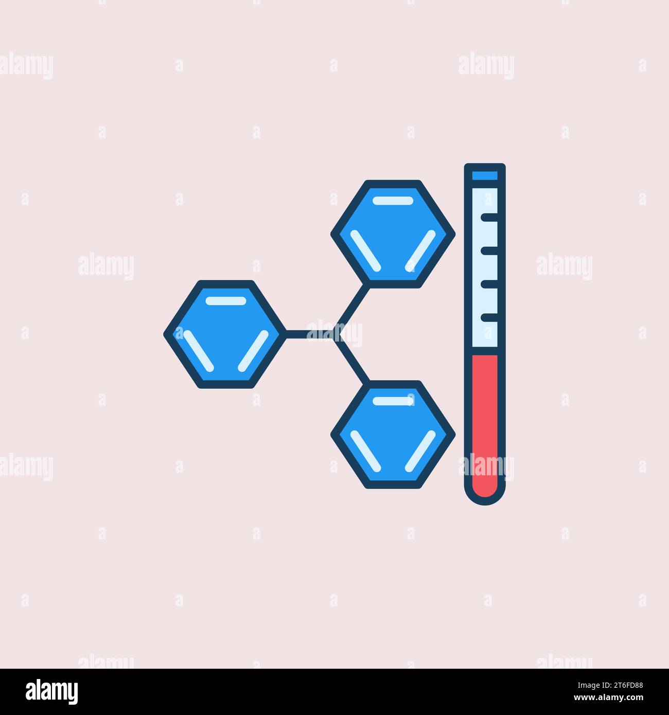 Test Tube and Molecule vector Chemical Formula concept colored icon or ...