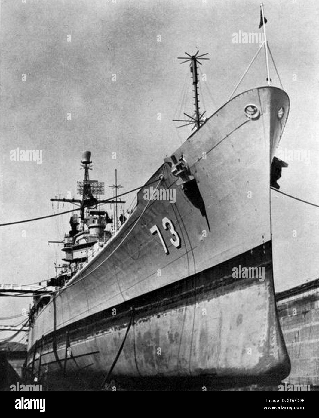 USS Saint Paul (CA-73) in a dry dock at Yokosuka, Japan, in 1961 Stock ...