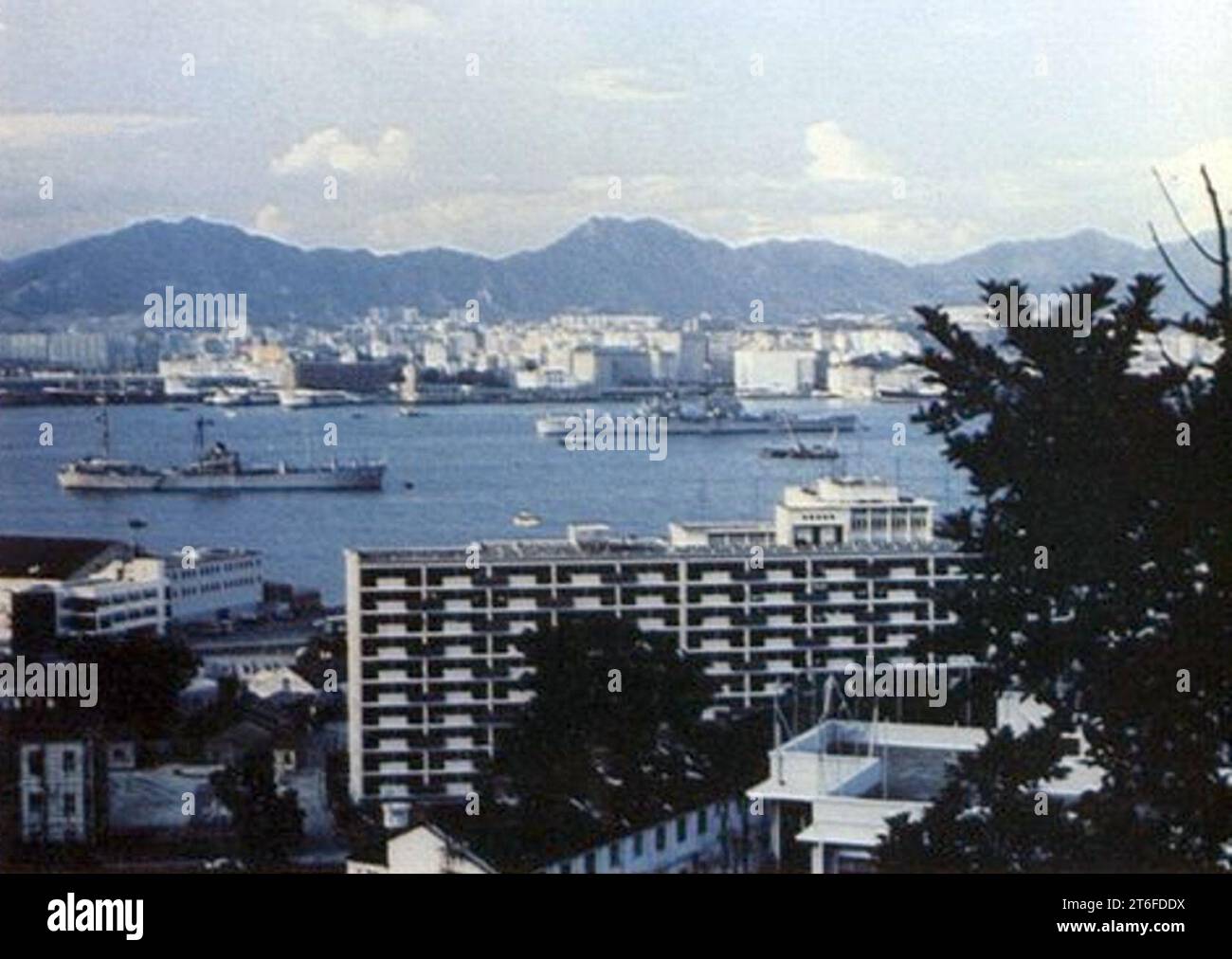 USS Saint Paul (CA-73) at anchor off Hong Kong, China, in 1966 Stock ...