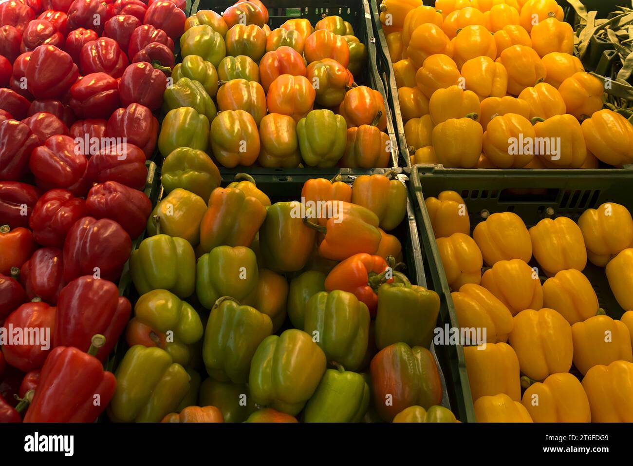 Sweet peppers in a supermarket, Bavaria, Germany Stock Photo - Alamy