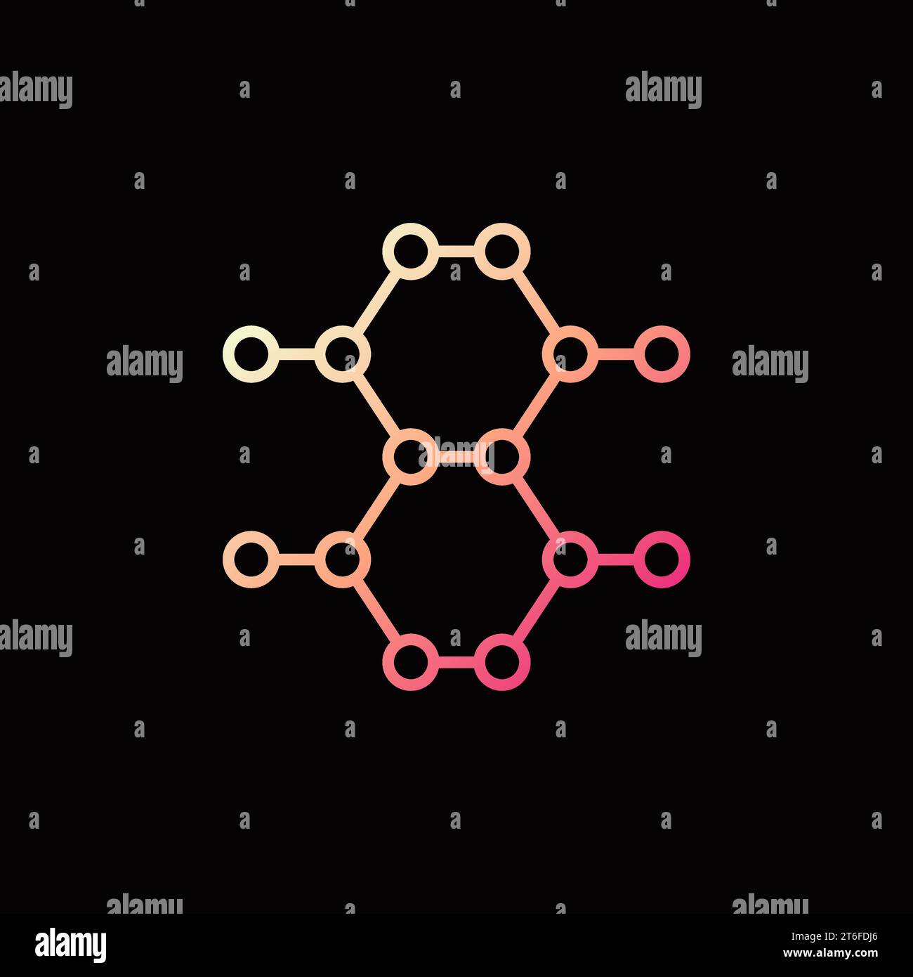 Chemical Compound colorful vector outline icon. Chemistry concept ...