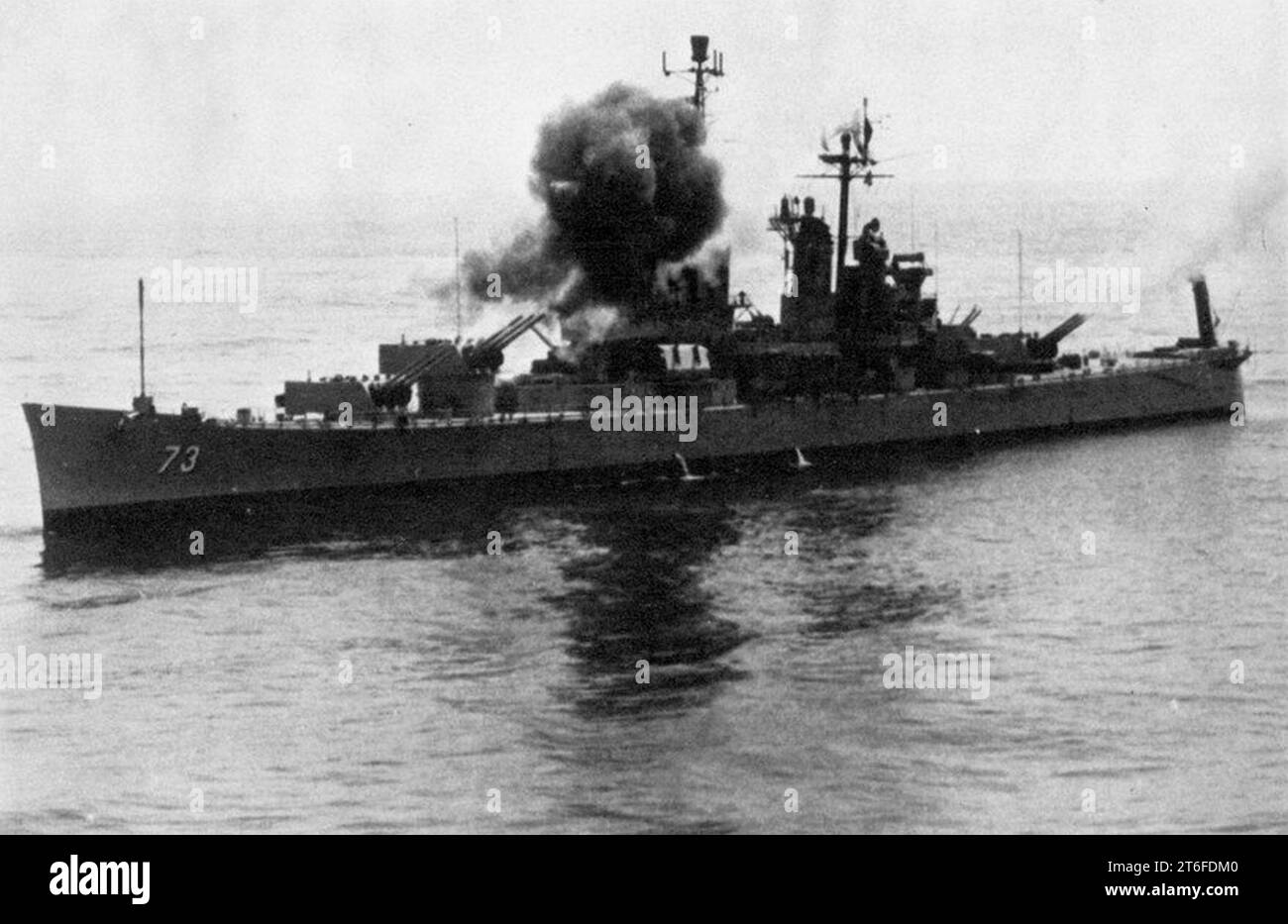 USS Saint Paul (CA-73) shelling Vietnam 1969 Stock Photo - Alamy
