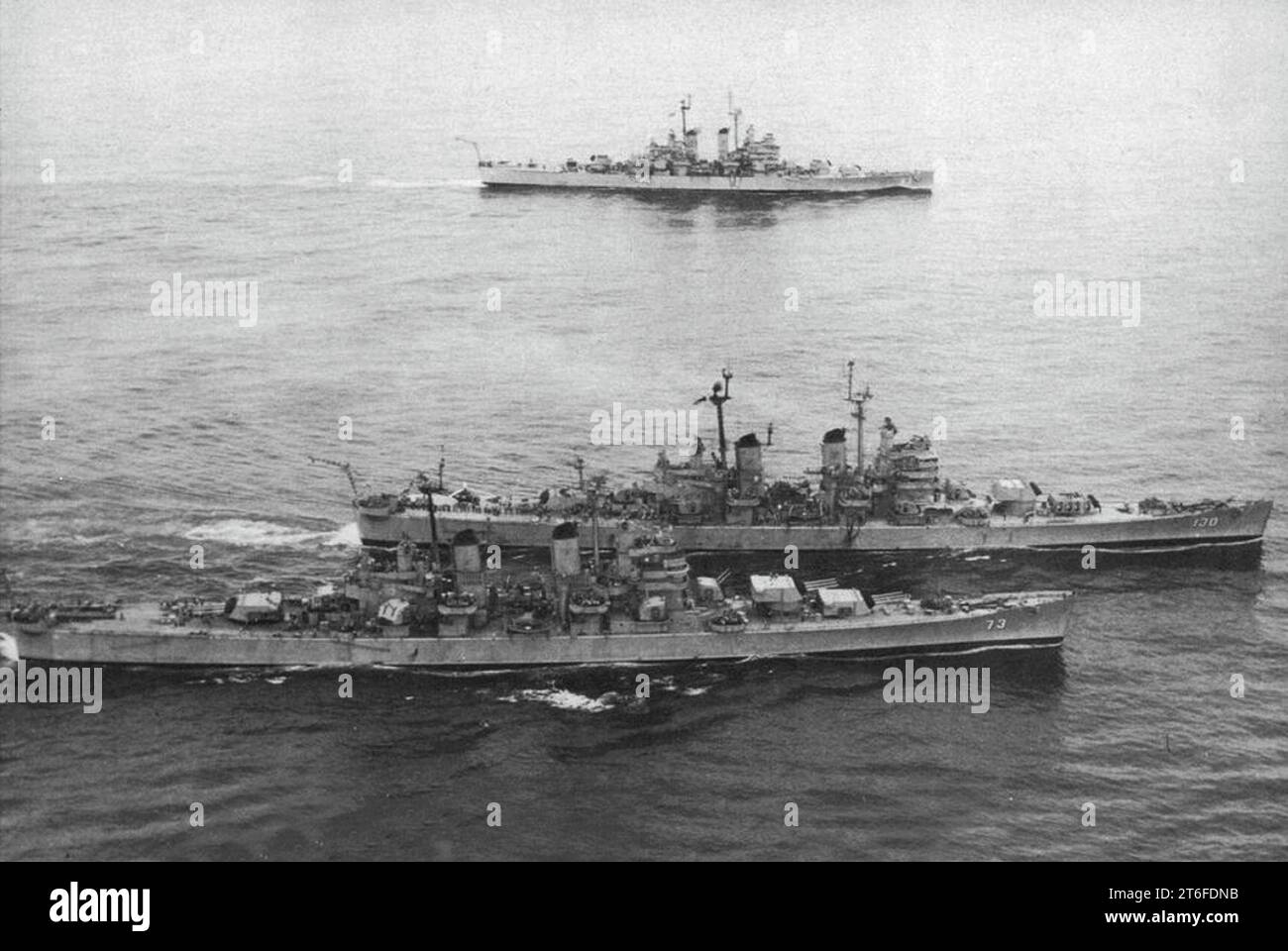 USS Saint Paul (CA-73), USS Bremerton (CA-130) and USS Manchester (CL ...