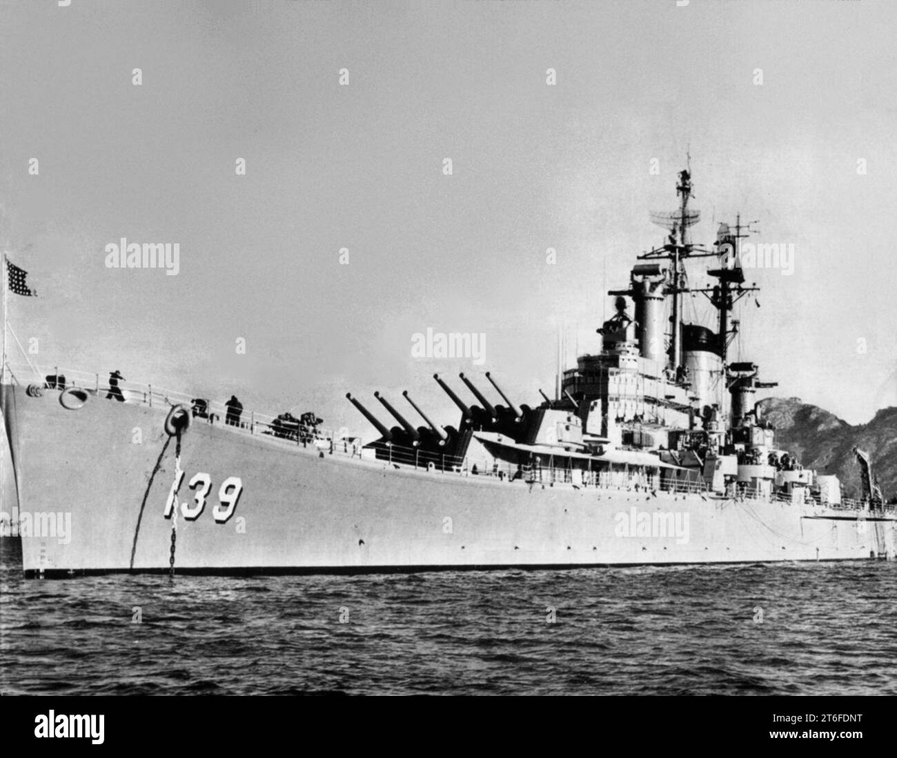 USS Salem (CA-139) in the Med c1957 Stock Photo - Alamy