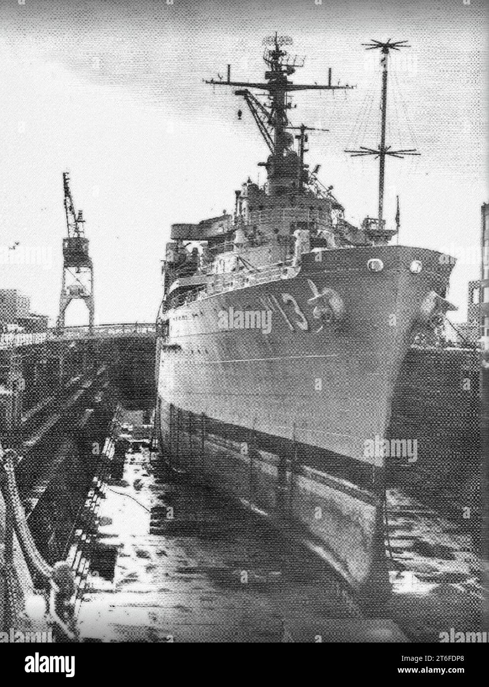 USS Salisbury Sound (AV-13) in a drydock of the Puget Sound Naval ...