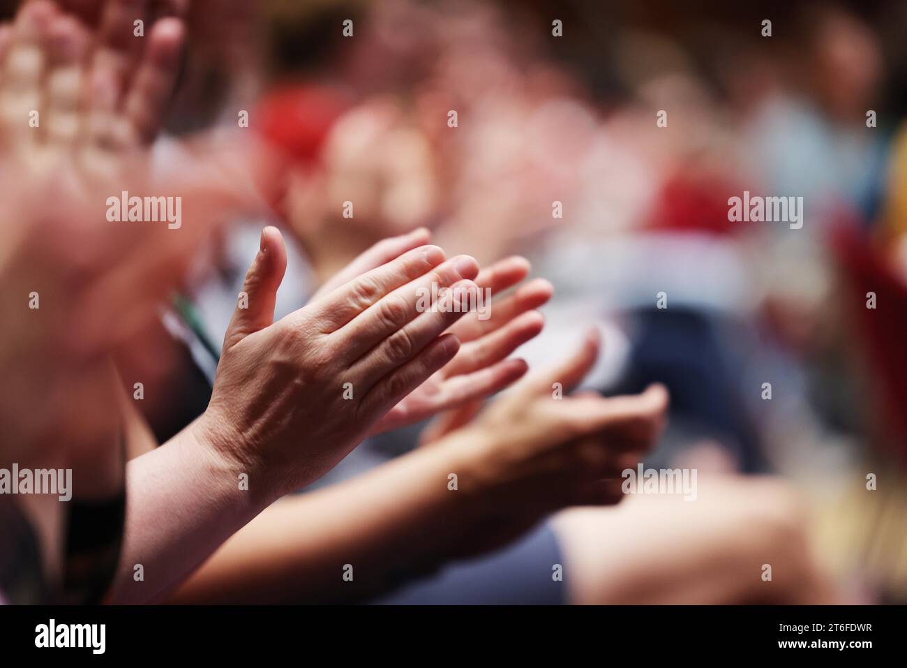 Applause, clapping hands, applauding audience, audience in a hall ...