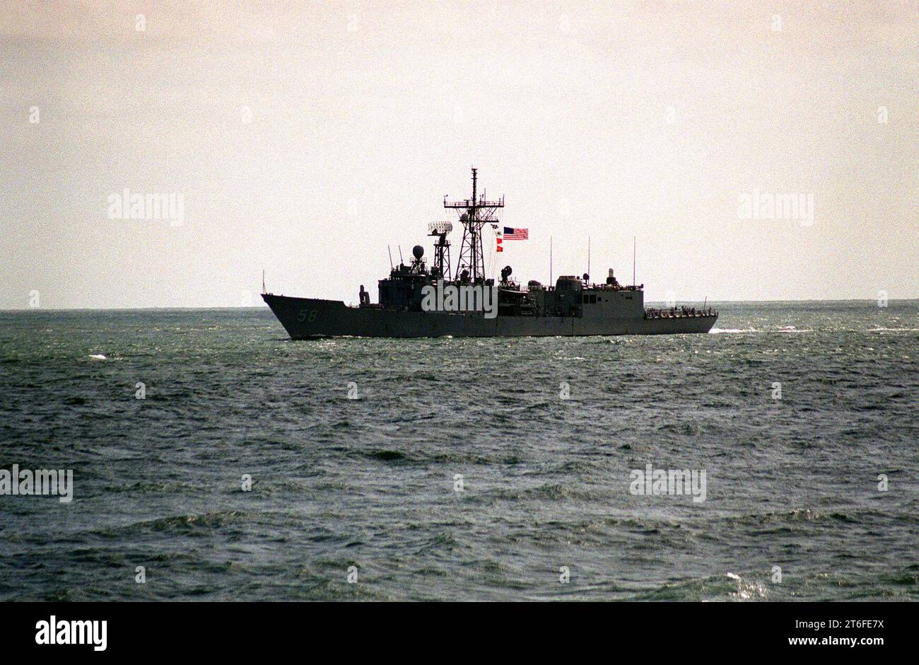 USS Samuel B. Roberts (FFG-58) underway in Chesapeake Bay on 20 August ...