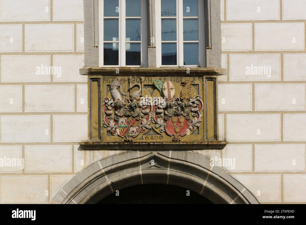 Alliance coat of arms of Count Rudolf VI von Helfenstein and Anna Maria ...