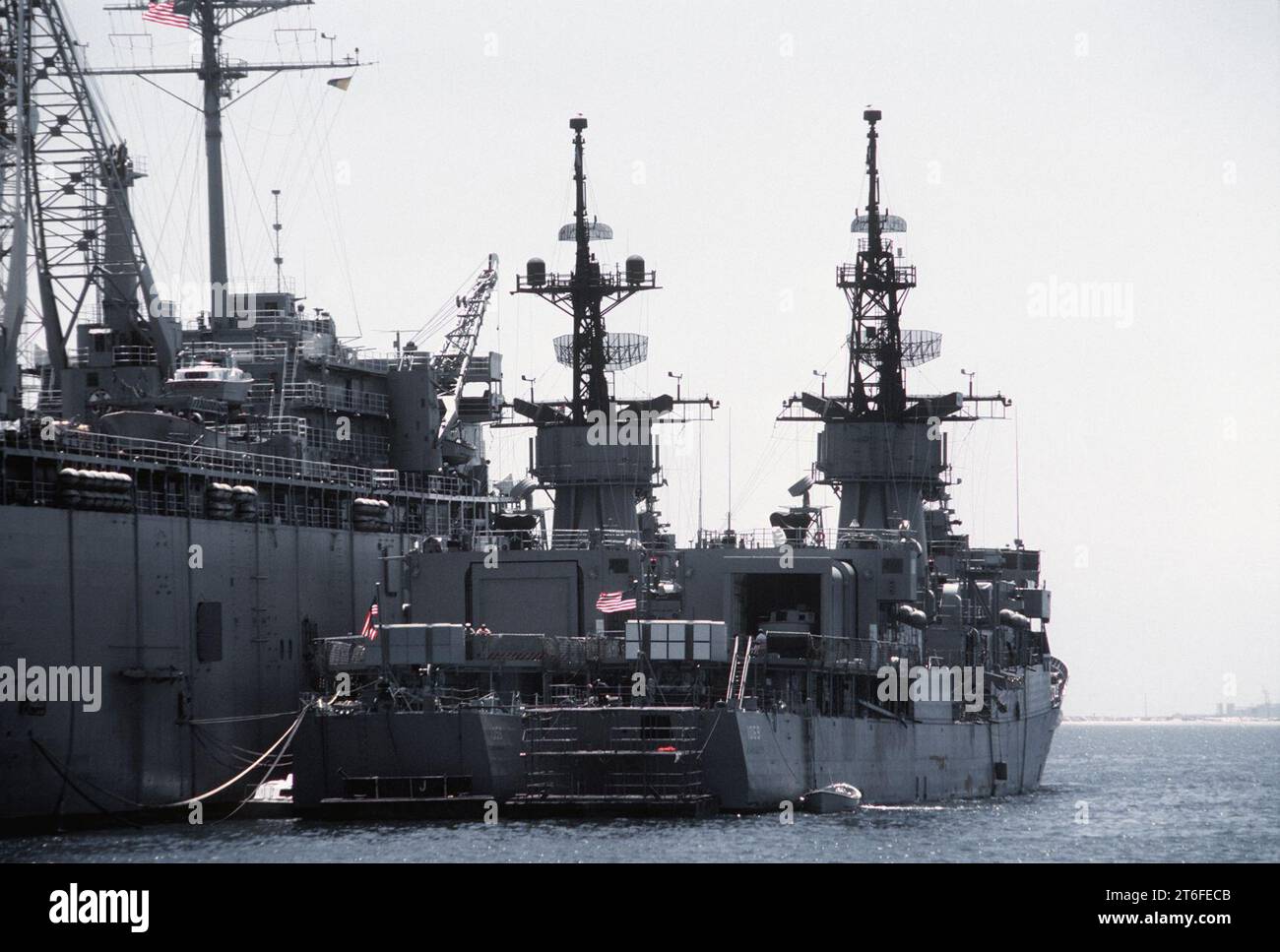 USS Samuel Gompers AD-37 Knox frigates 1982 Stock Photo - Alamy