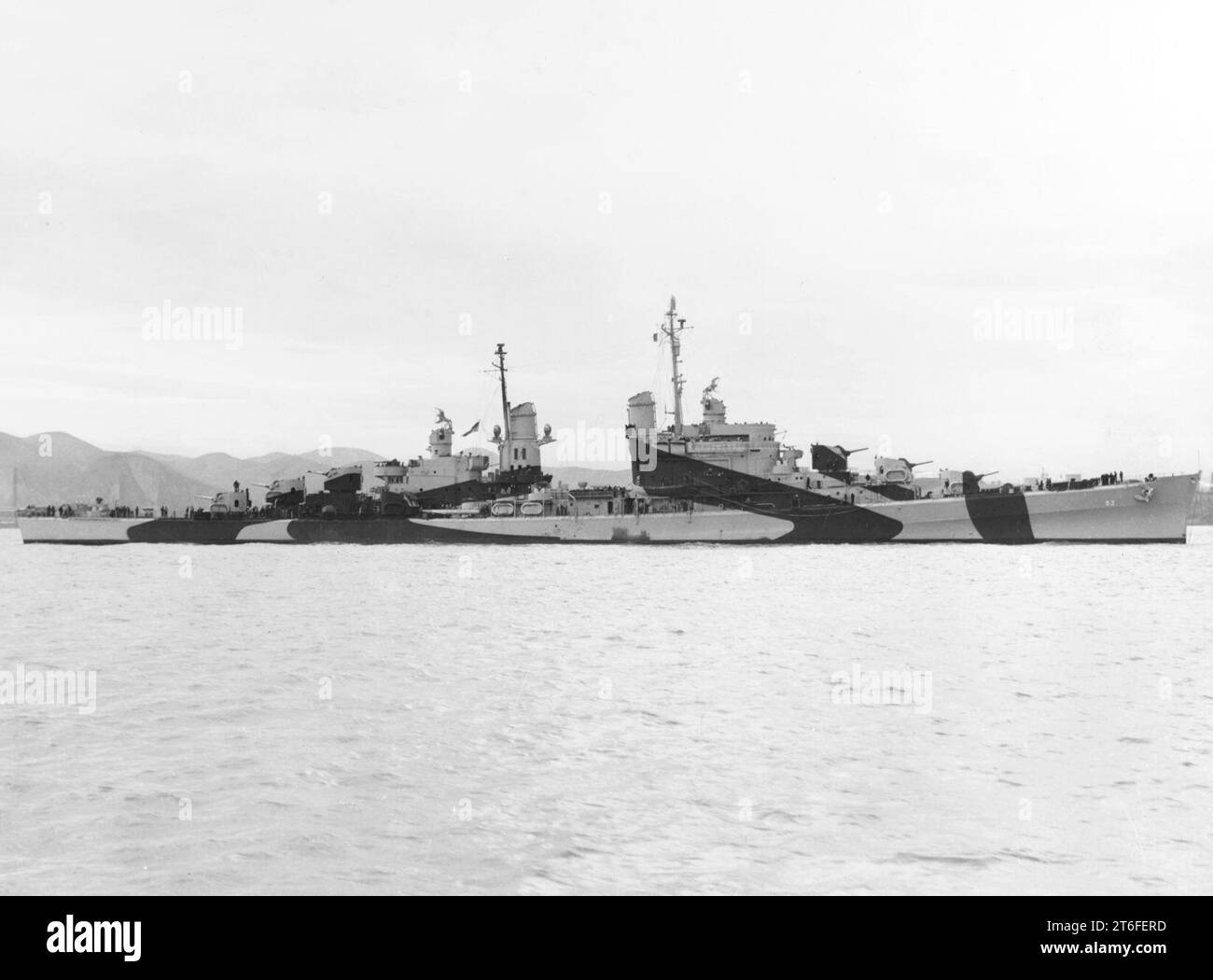 USS San Diego (CL-53) off the Mare Island Naval Shipyard on 10 April ...