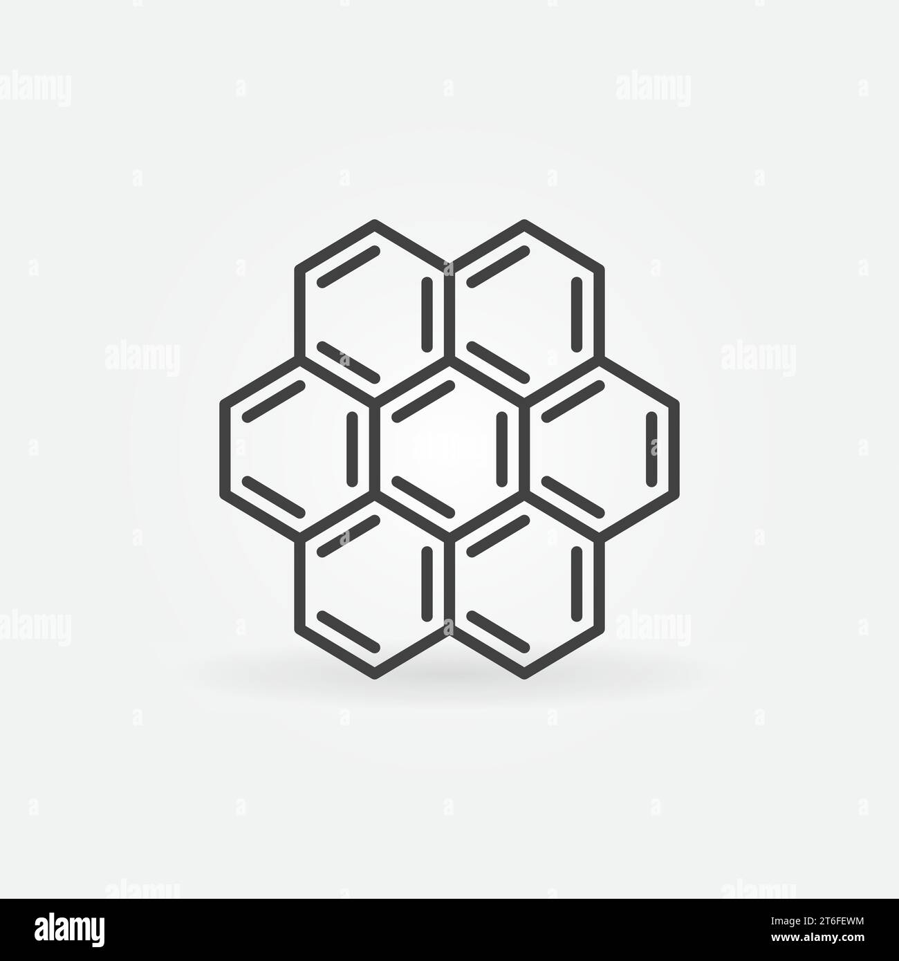 Chemical Hexagon Compound vector concept linear icon or symbol Stock ...