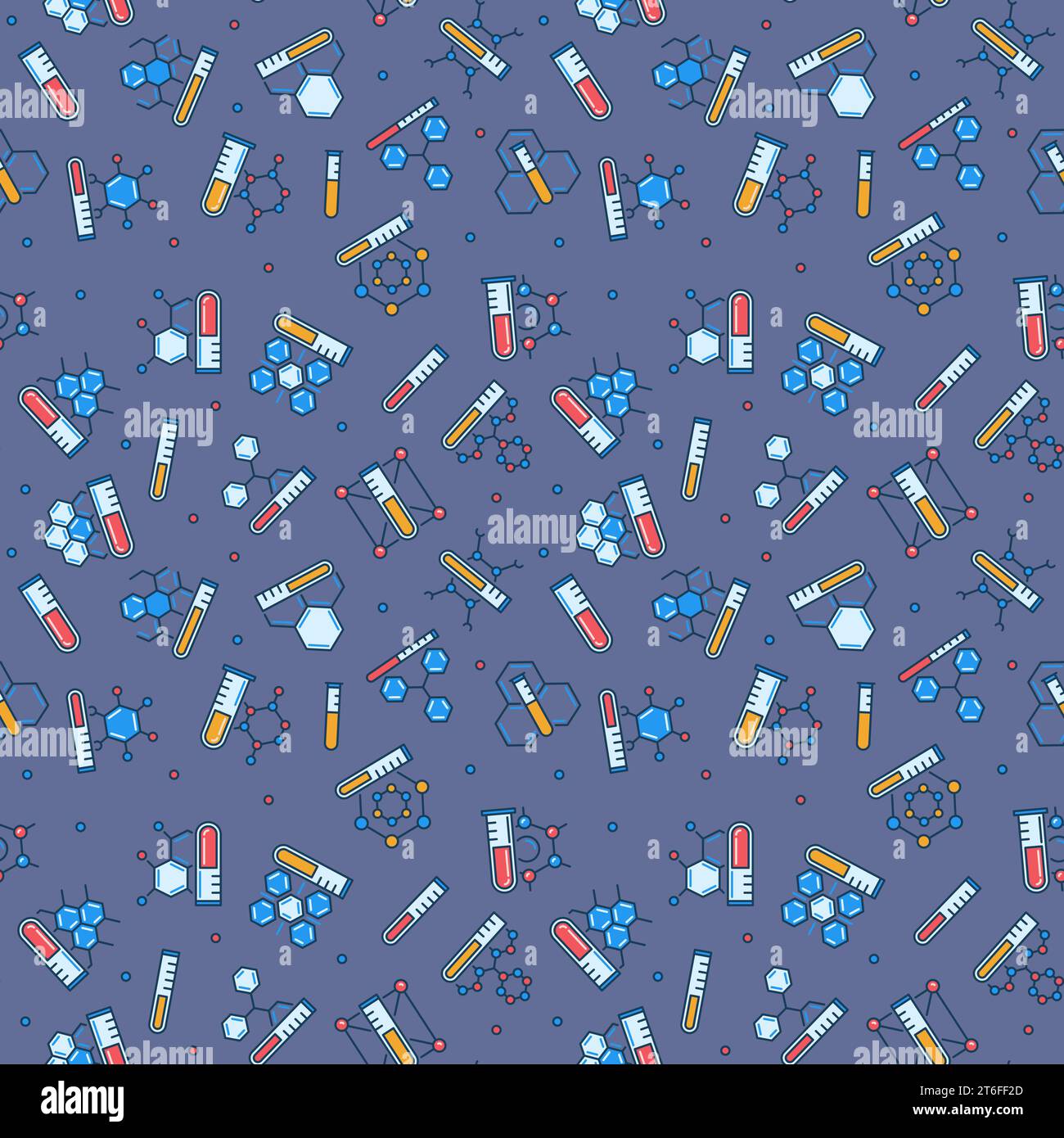 Laboratory Test Tubes with Molecules and Compounds vector Chemistry ...