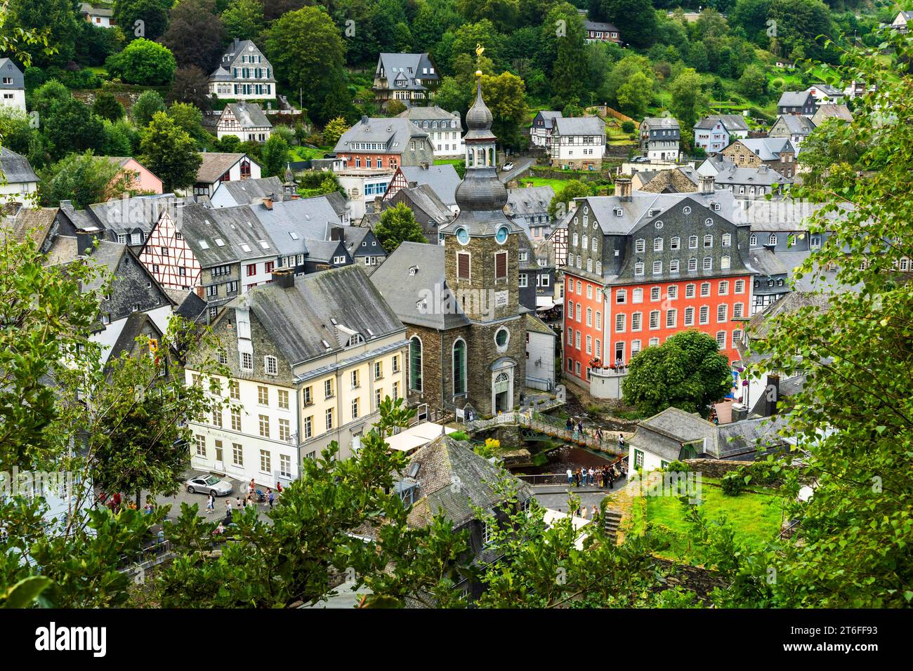 Old town of Monschau in the region Eifel, North Rhine-Westphalia ...