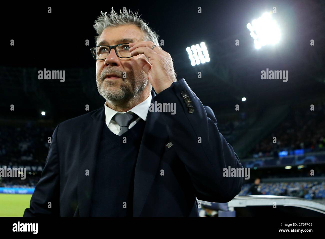 Urs Fischer, head coach of FC Union Berlin looks on during the Uefa ...