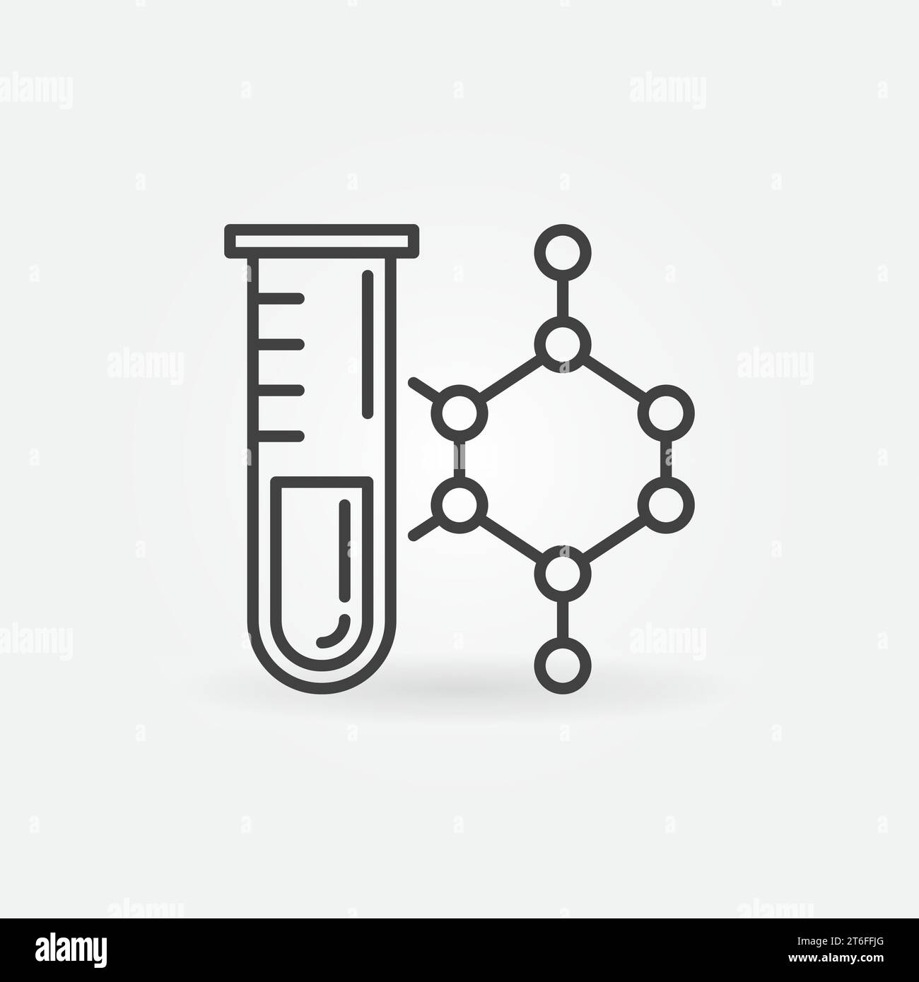Chemical Compound and Test Tube vector Lab Glassware concept icon in ...