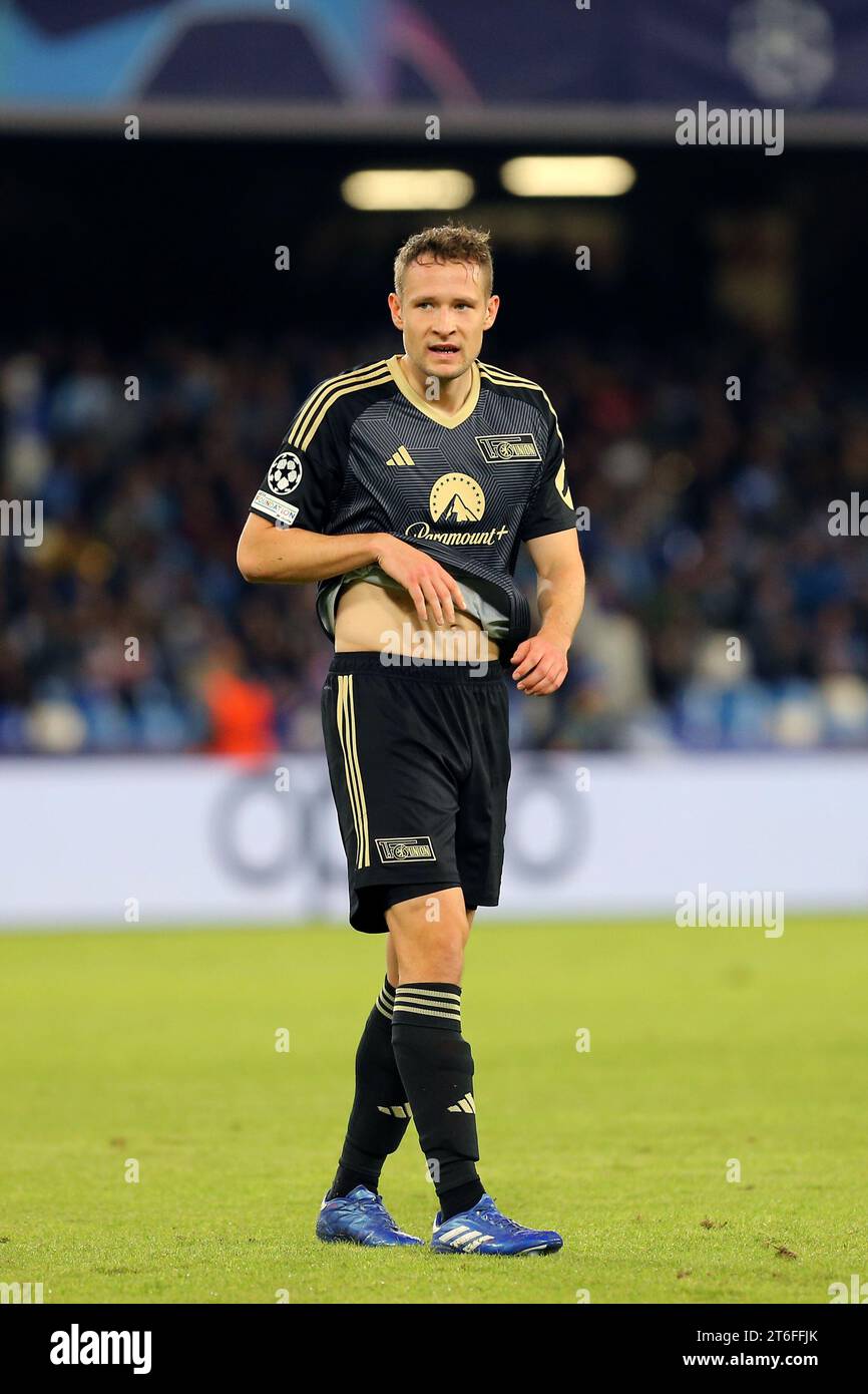 Paul Jaeckel of FC Union Berlin looks on during the Uefa Champions ...