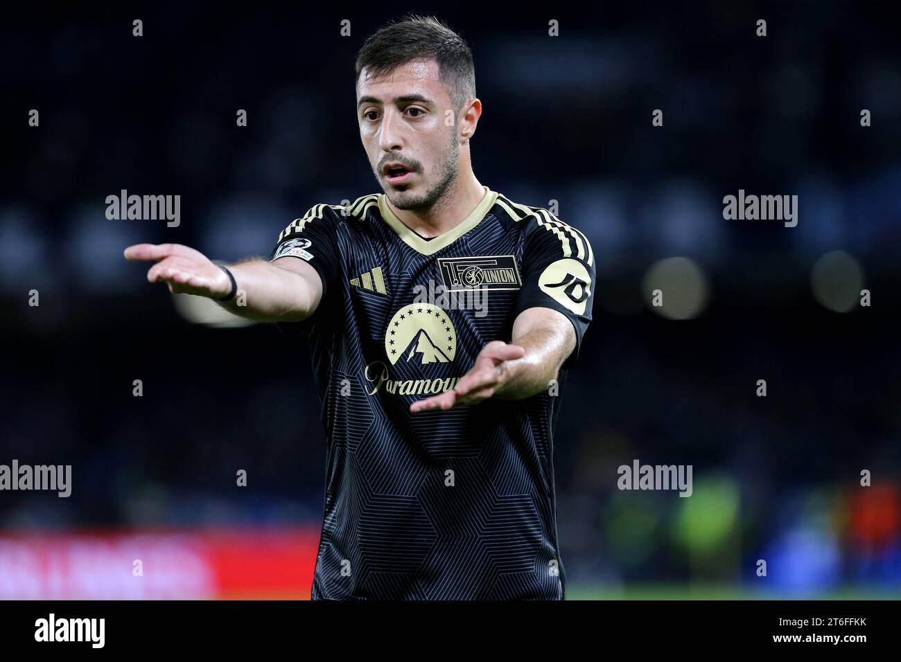 Josip Juranovic of FC Union Berlin gestures during the Uefa Champions ...