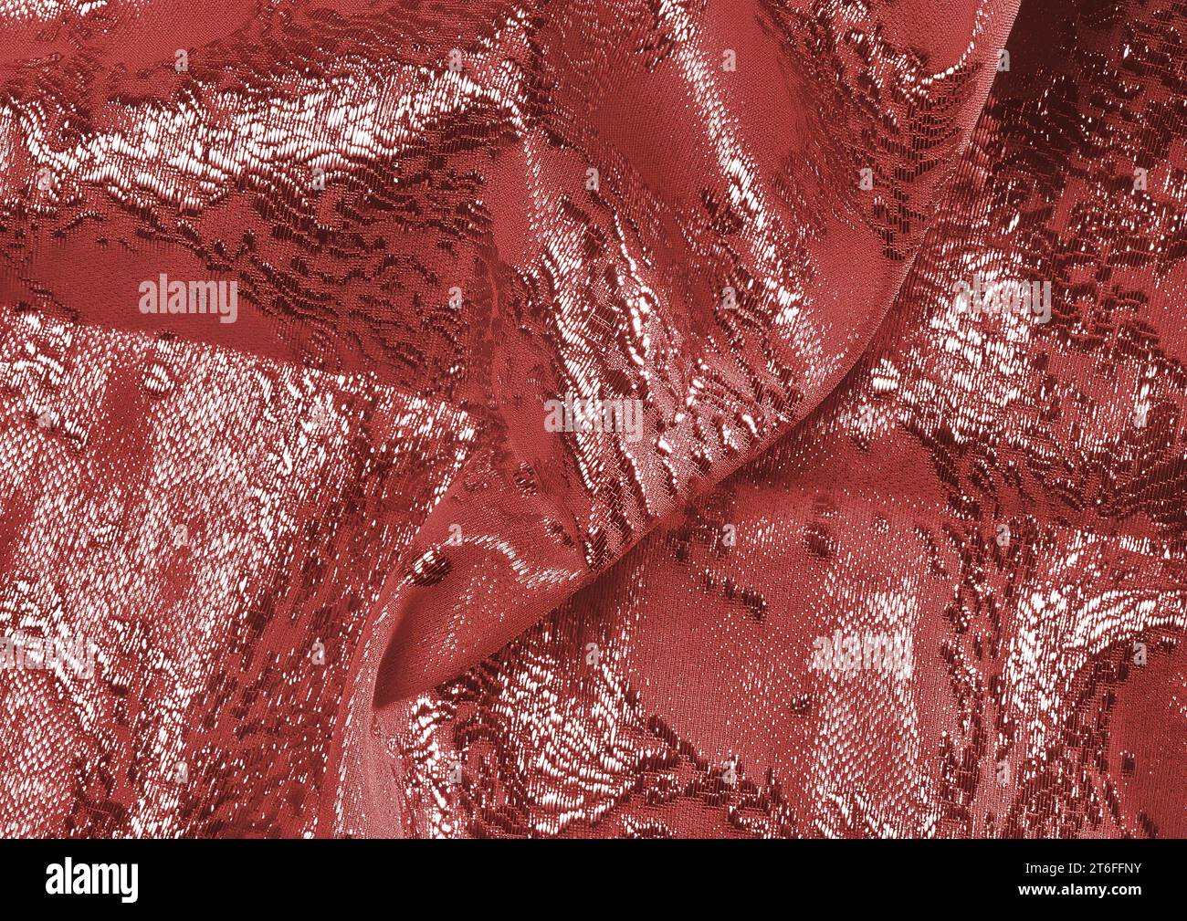 Red shining cloth texture background. Natural material pattern cover 3D ...