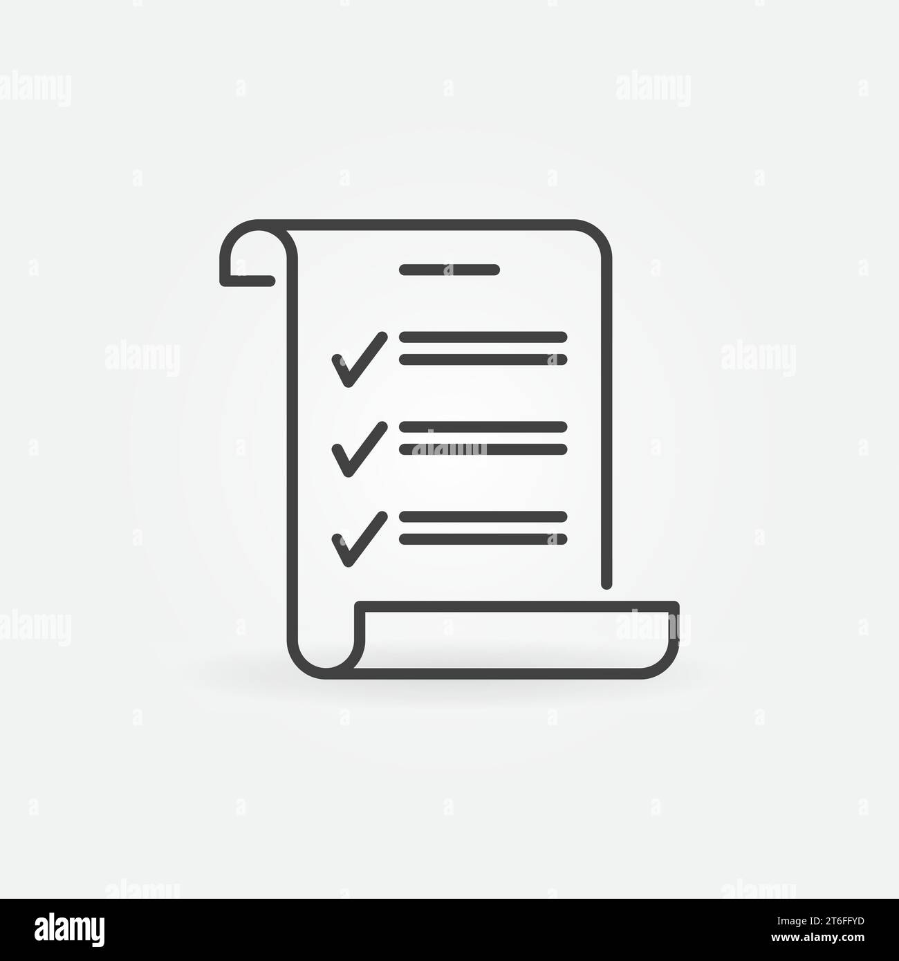Paper Checklist vector concept linear minimal icon or symbol Stock ...