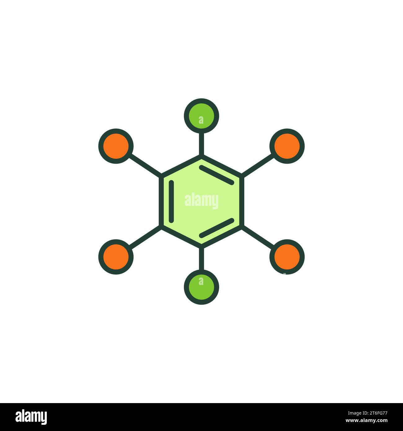 Simple Chemistry Molecule vector Chemical concept colored icon or ...