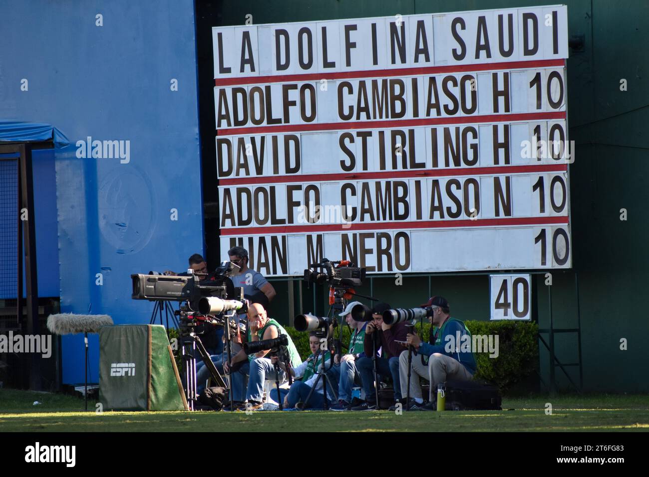 The ESPN film team and photographers at the polo tournament Triple ...