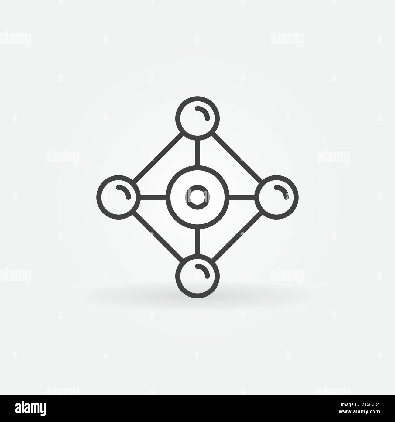 Abstract Chemical Molecular Structure vector concept icon or symbol in ...