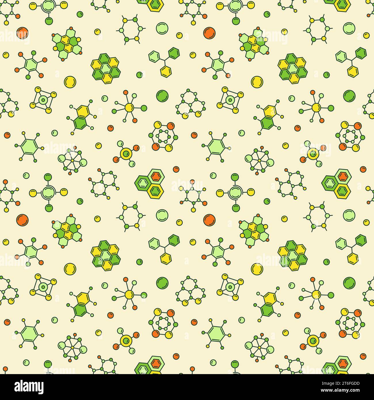 Chemical Compounds and Formulas vector Science concept colorful modern Seamless Pattern Stock ...