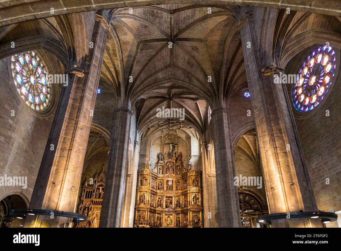 Church, interior view, Iglesia de San Vicente, San Sebastian, Donostia ...