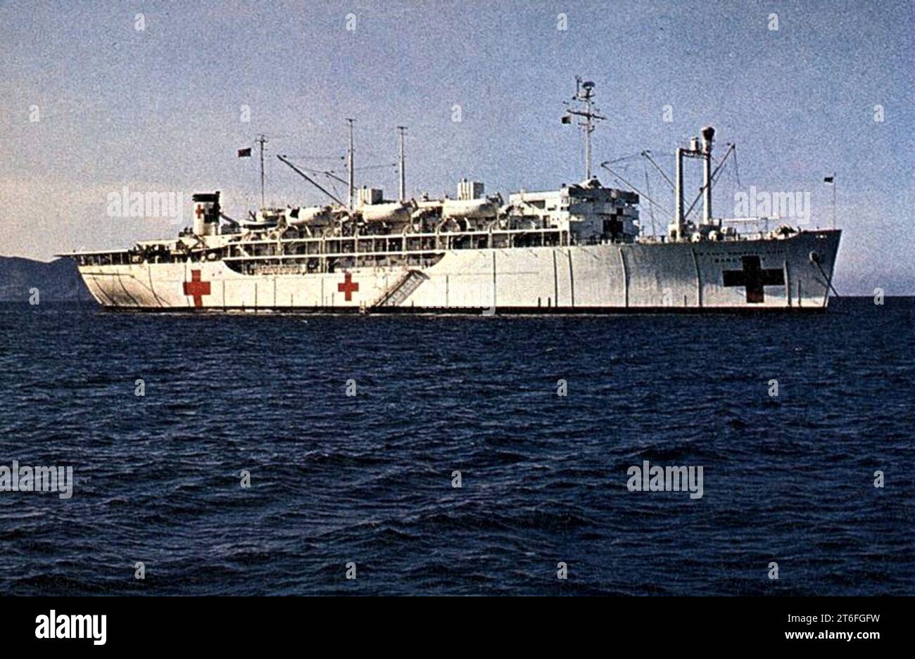 USS Sanctuary (AH-17) at anchor off Vietnam, in 1967 Stock Photo - Alamy