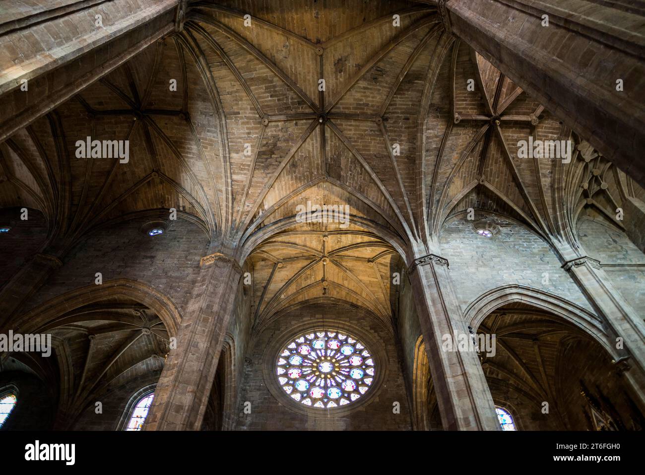 Church, interior view, Iglesia de San Vicente, San Sebastian, Donostia ...