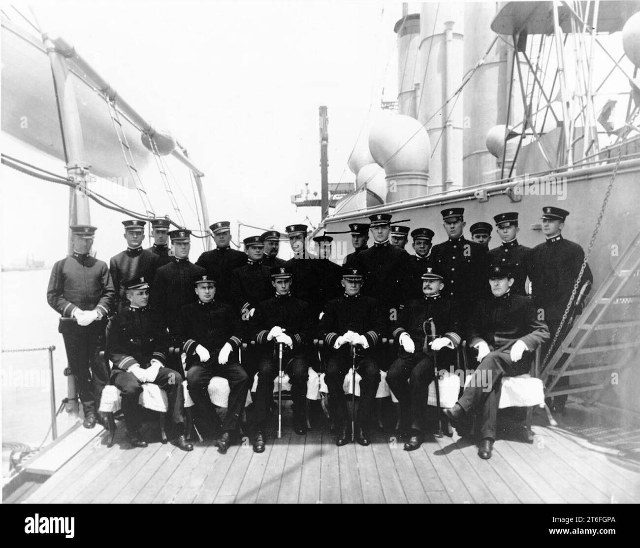 USS Saratoga (ACR-2) at Shanghai in 1913 with Hugo Koehler and Henry ...