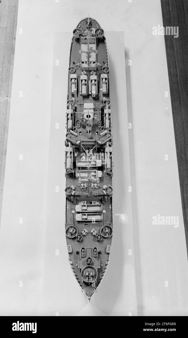 USS Sarasota (APA-204) model at the Mare Island Naval Shipyard ...
