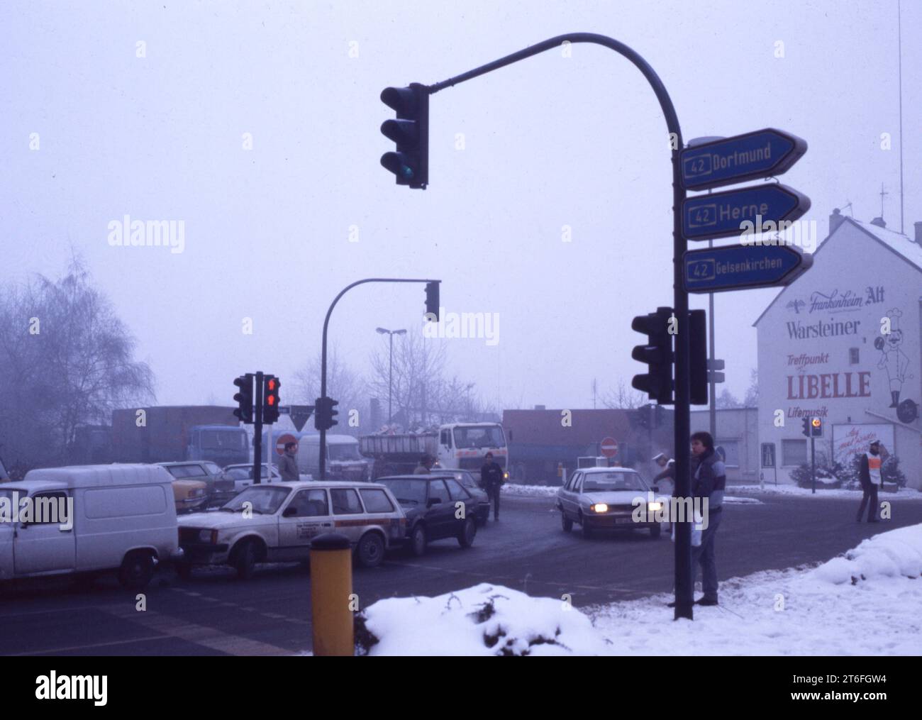 DEU, Germany: The historical slides from the 80-90s, Ruhr area. Smog ...