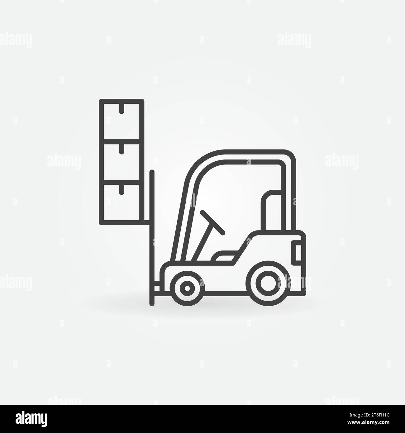 Forklift vector concept icon or symbol in outline style Stock Vector ...