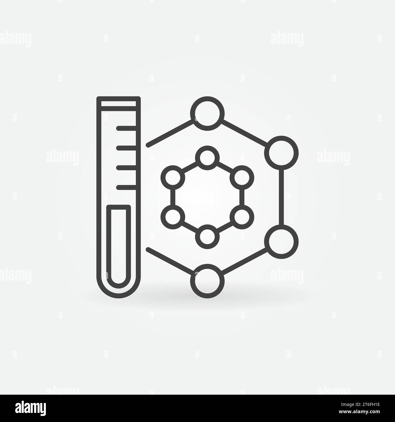 Molecule and Test Tube vector Chemical concept minimal icon or symbol ...