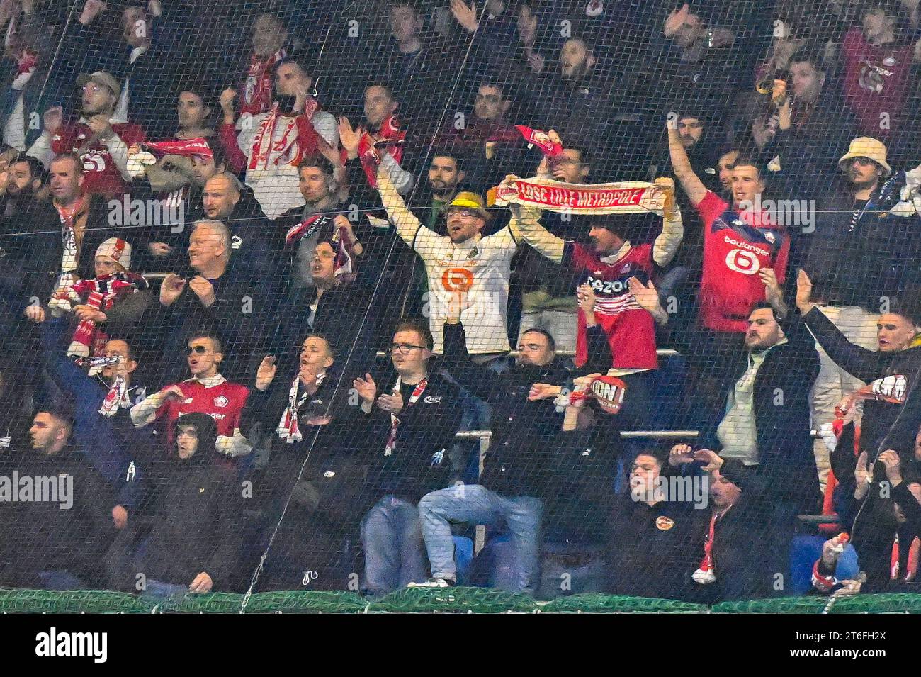 Bratislava, Slovakia. 09th Nov, 2023. Lille fans during the Football ...