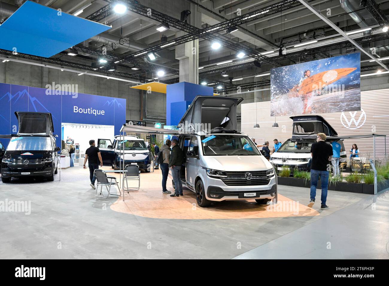VW Camper exhibition stand Stock Photo - Alamy