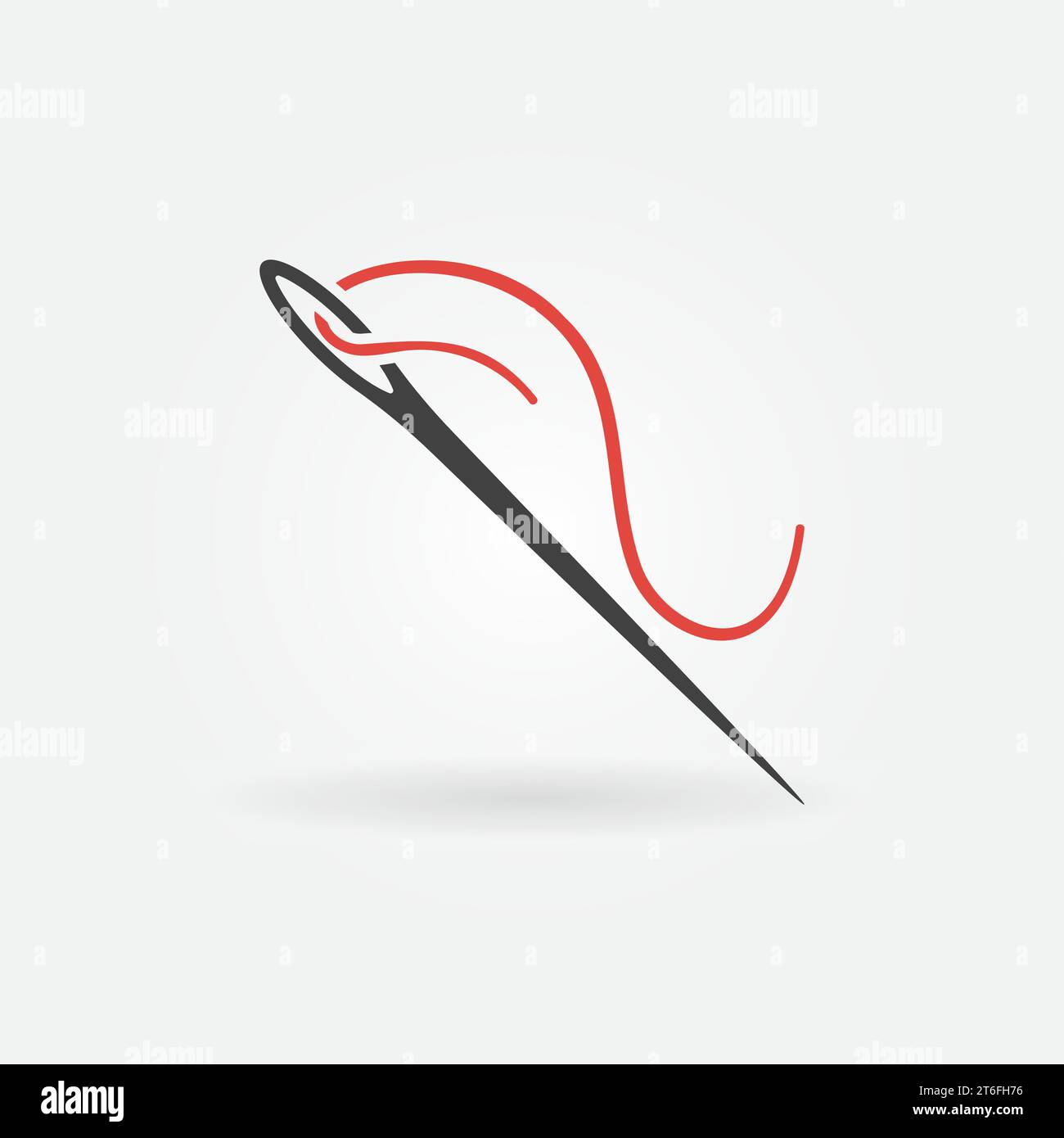 Vector Sewing Needle creative icon or symbol - Tailoring concept symbol ...