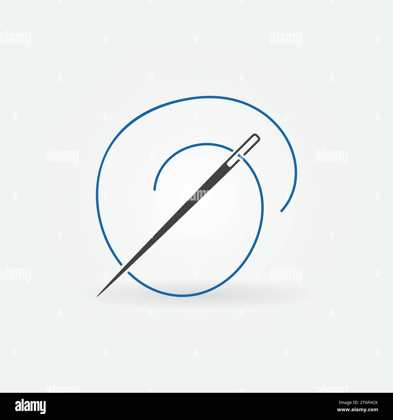 Needle vector minimal icon - Sewing sign - Fashion Industry concept ...